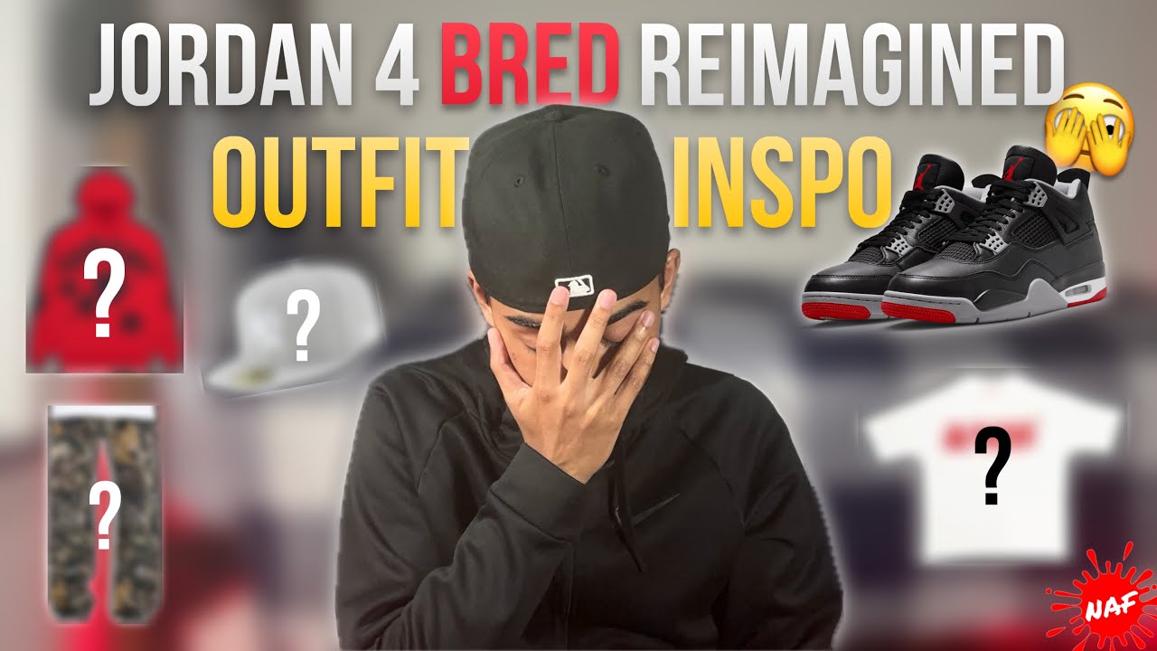STYLING The NEW Air Jordan 4 BRED REIMAGINED - YouTube
