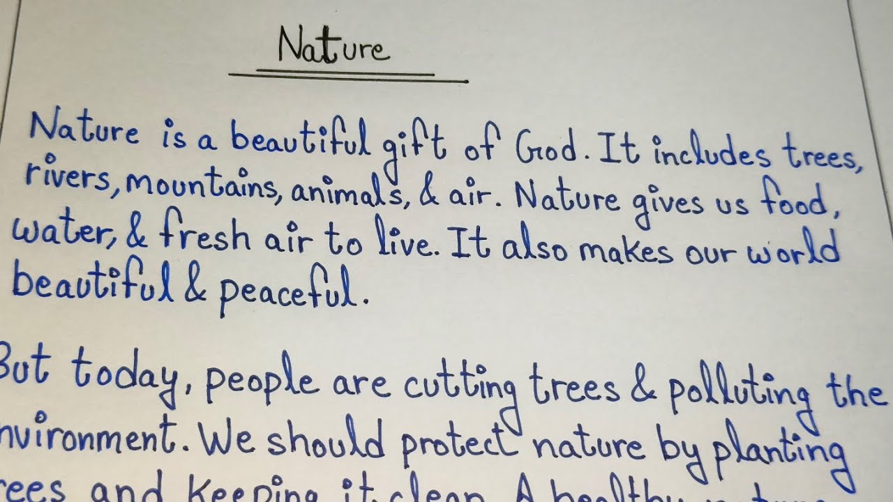 Essay on Nature in English | Nature Essay Writing | For Students - YouTube