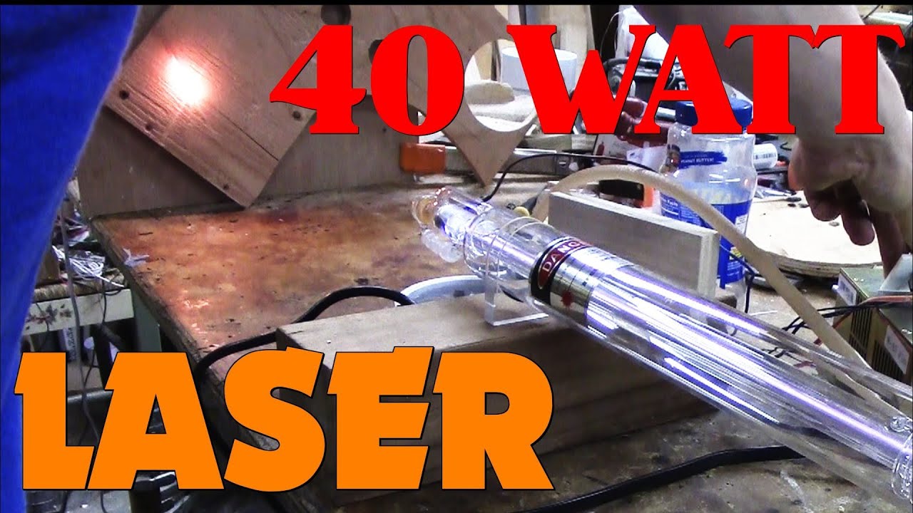 40 Watt CO2 LASER BURNS STUFF - YouTube