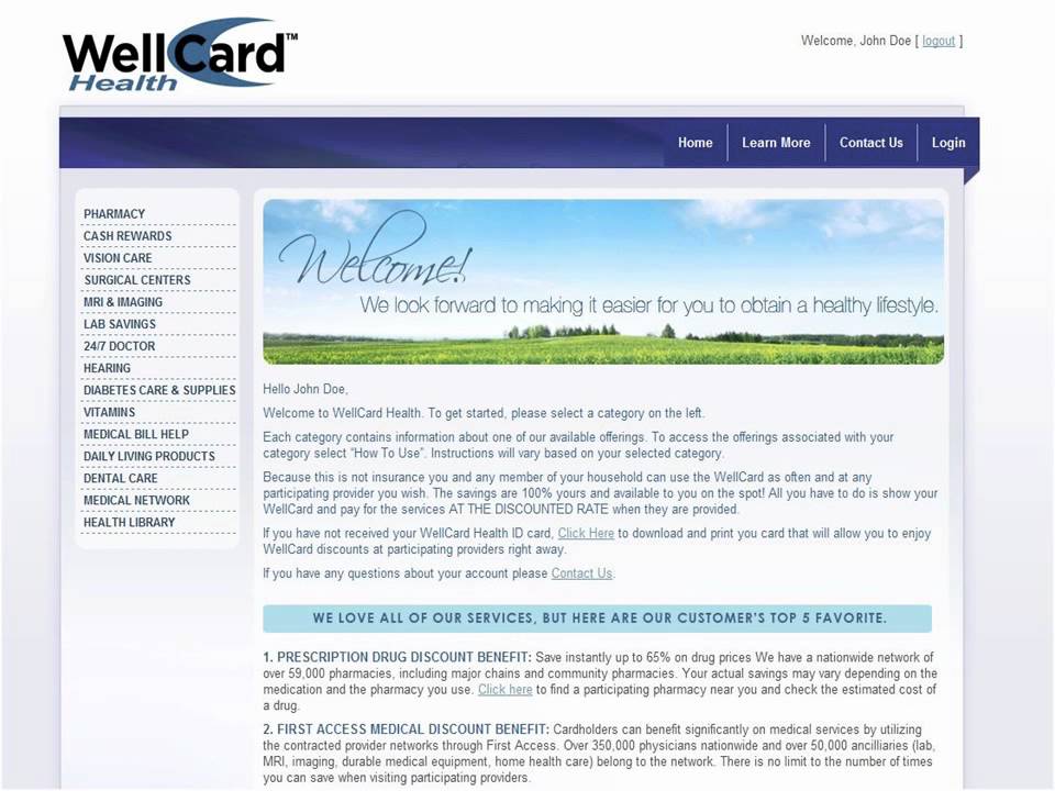 WellCard Health Discount Plan - YouTube