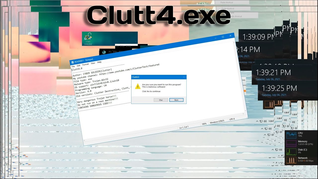 Clutt4.exe viewer made malware - YouTube
