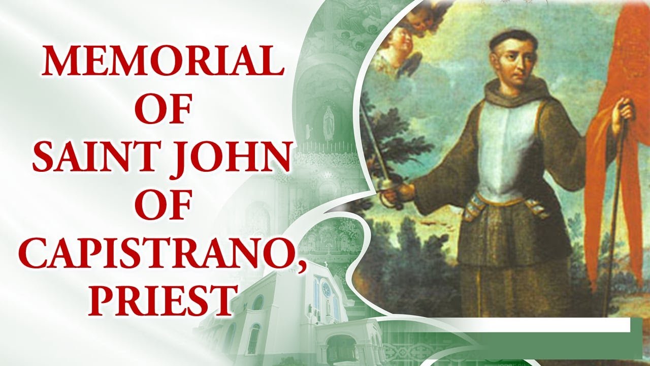 October 23, 2025 - Vespers & 6:00 PM Mass on the Memorial of Saint John ...
