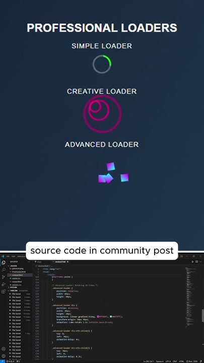 Professional Loader Animation – Sleek & Modern Design with HTML, CSS & JS! ⏳ #webdesign #shorts ...