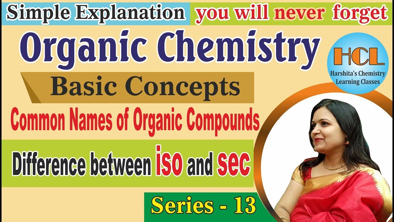 Difference between iso and sec || Common names of organic compounds ...