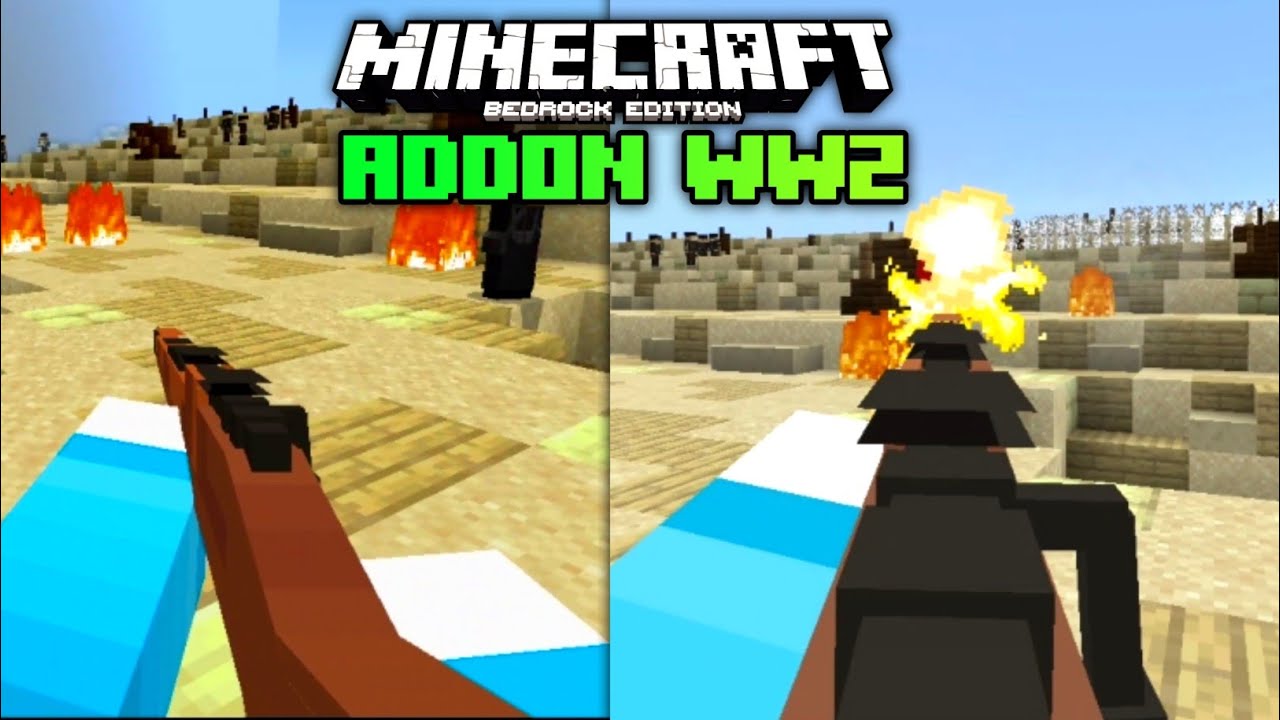 ADDON WW2 ARMAS ARMAMENT PARA MINECRAFT BEDROCK 1.20 - YouTube