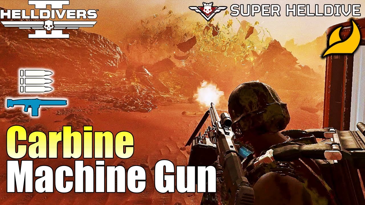 Helldivers 2 - Machine gun & Carbine loadout gameplay (No commentary ...