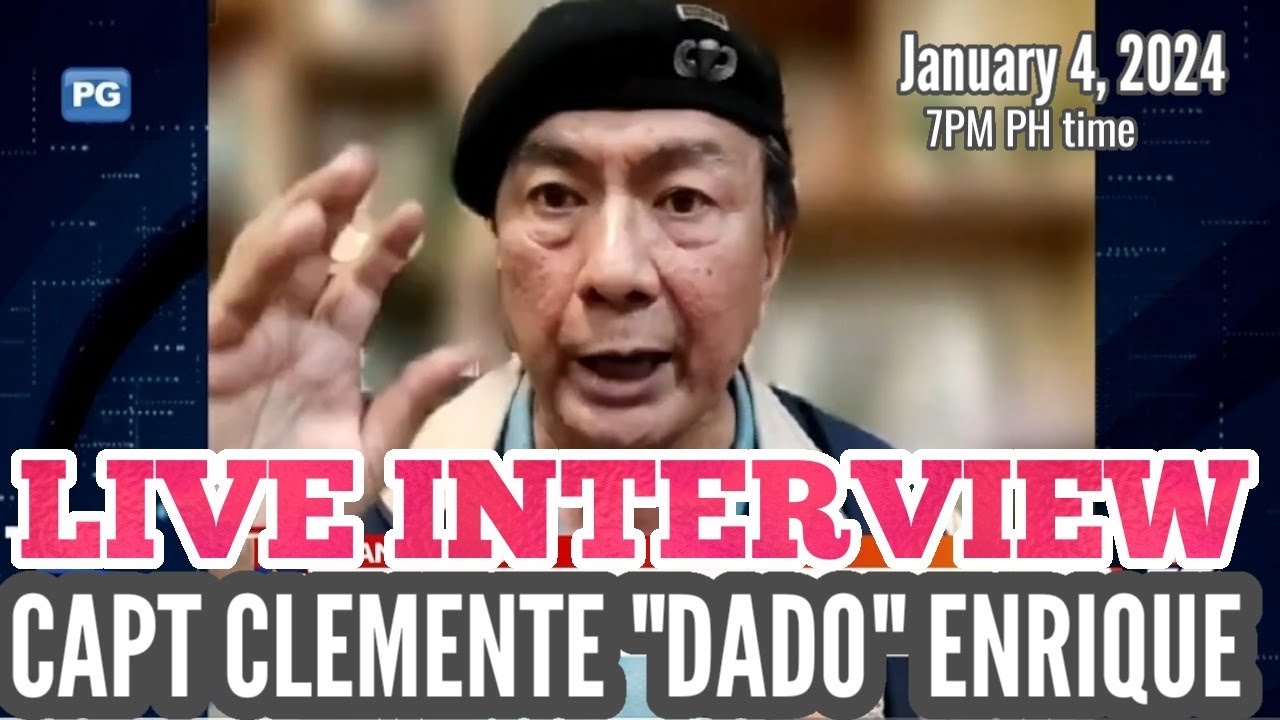 LIVE INTERVIEW SA PMAER NA SI CAPT. CLEMENTE "DADO" ENRIQUE - YouTube