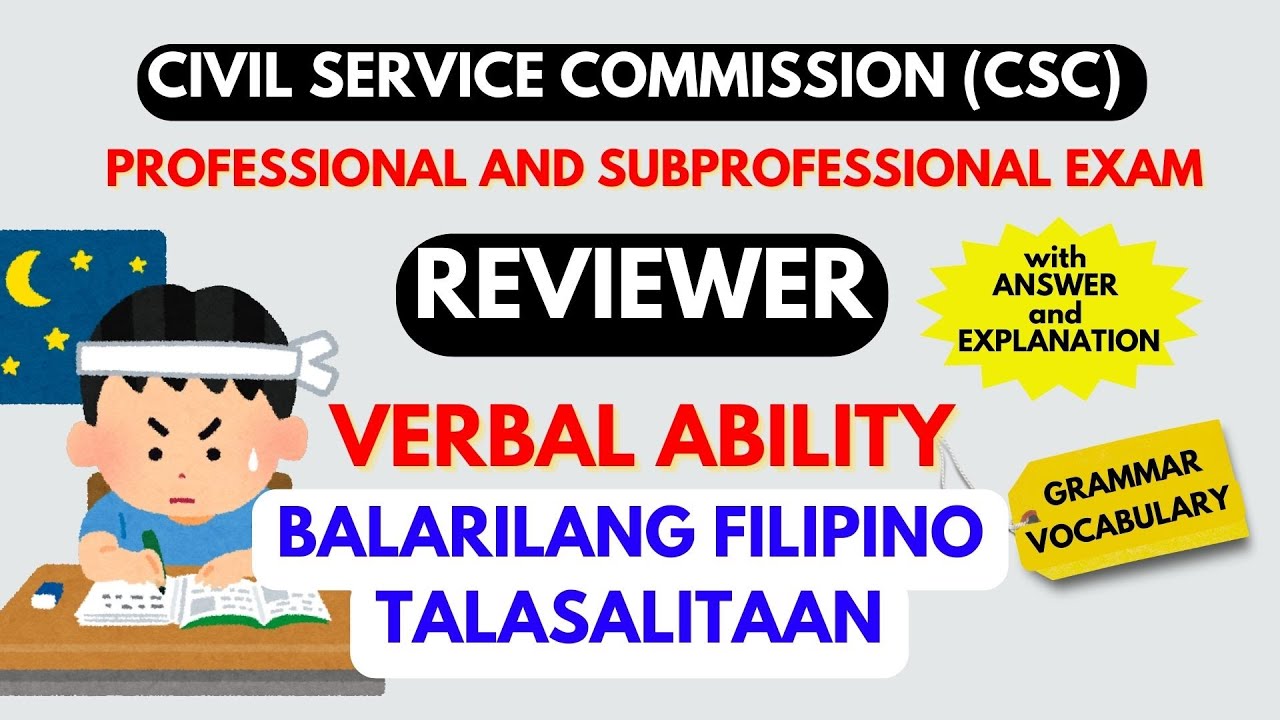 CSC PROF AND SUBPROF REVIEWER, VERBAL ABILITY Balarilang Filipino and ...