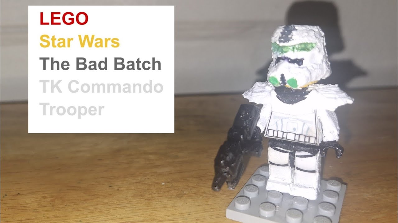 Lego Star Wars Bad Batch Custom Imperial TK Commando Trooper Minifigure ...