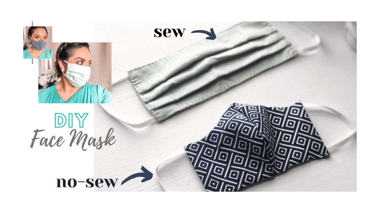 How to DIY Face Mask | No-Sew & Sew Face Mask | Sew & No Sew Pattern ...