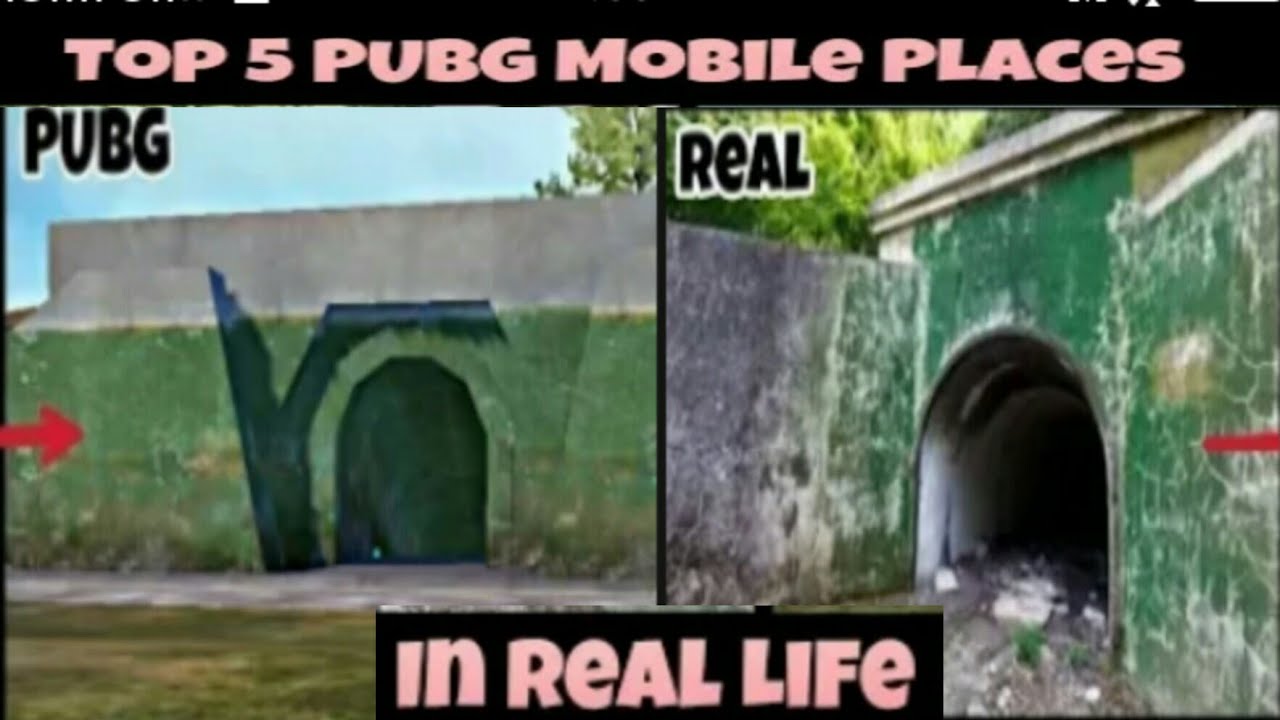 #1 PUBG MOBILE -Top 5 Pubg Mobile Places In Real Life ! Ping Mobile In ...