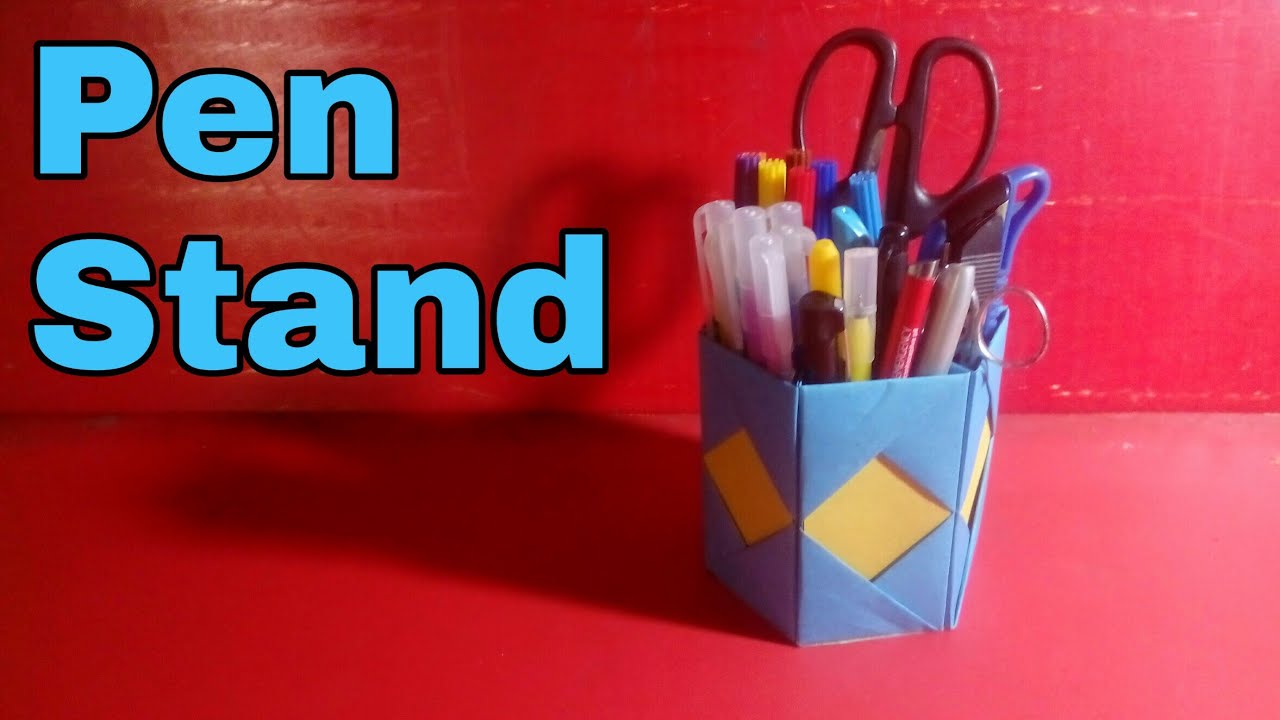 How to make a pen stand || pen stand || Easy Art - YouTube