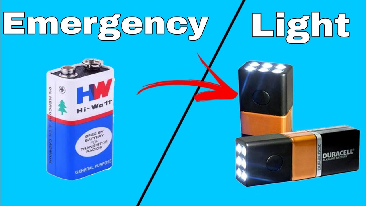 Emergency Light Making | Diy | Science project | 9 Volt battery Light ...