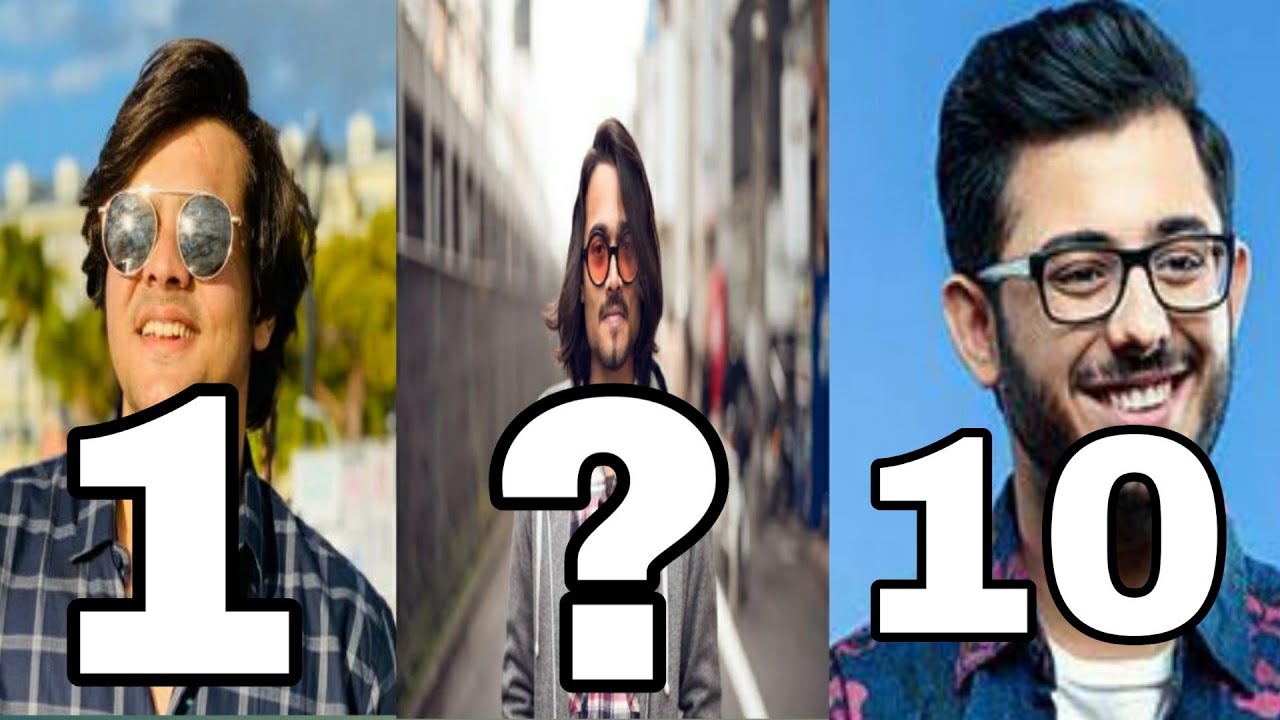 top 10 indian individual creators 2020 - YouTube
