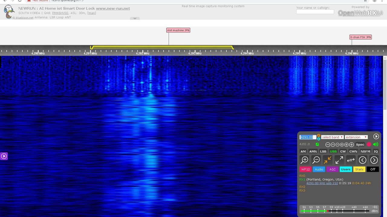 Listening to a Kiwi SDR in south Korea from 2MHz to a Boot - YouTube