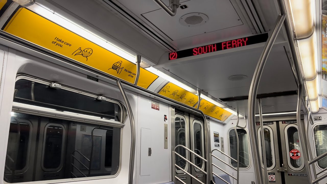 MTA Special: R142 (2) Train #7114 Ride Via (1) Line From 14th Street To ...