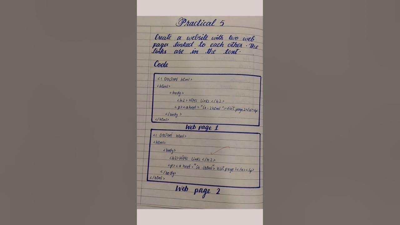 Practical no 5 class 9-10 computer HTML #shorts #skills - YouTube