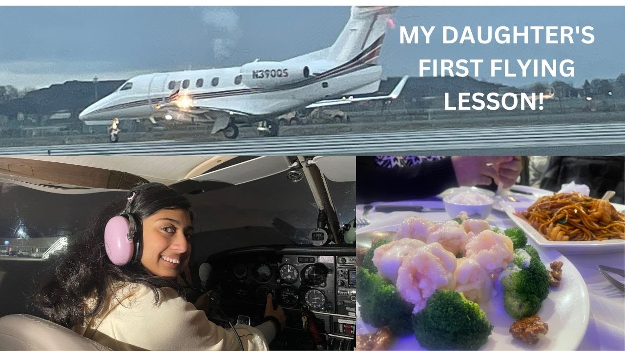 MY DAUGHTER'S FIRST FLYING LESSON - YouTube