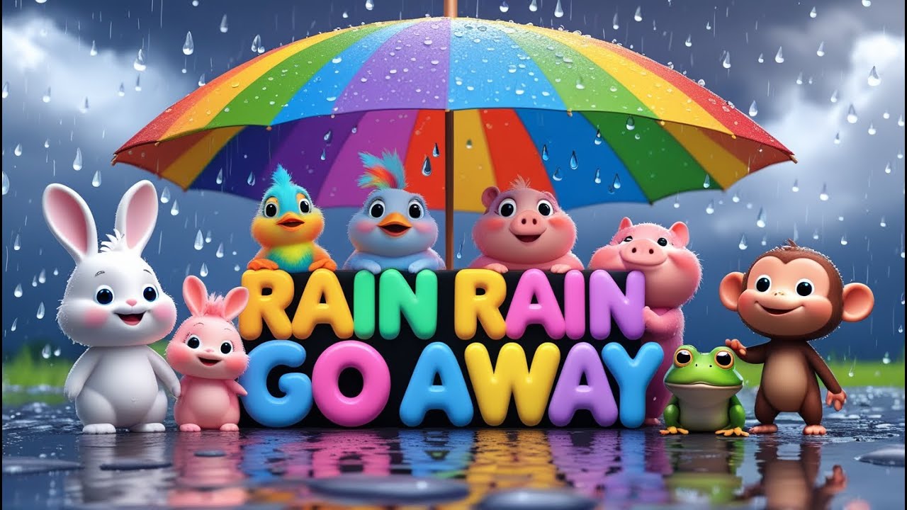 Rain Rain Go Away (Animal Version) | @kidsgalaxy-nkh | Nursery Rhymes ...