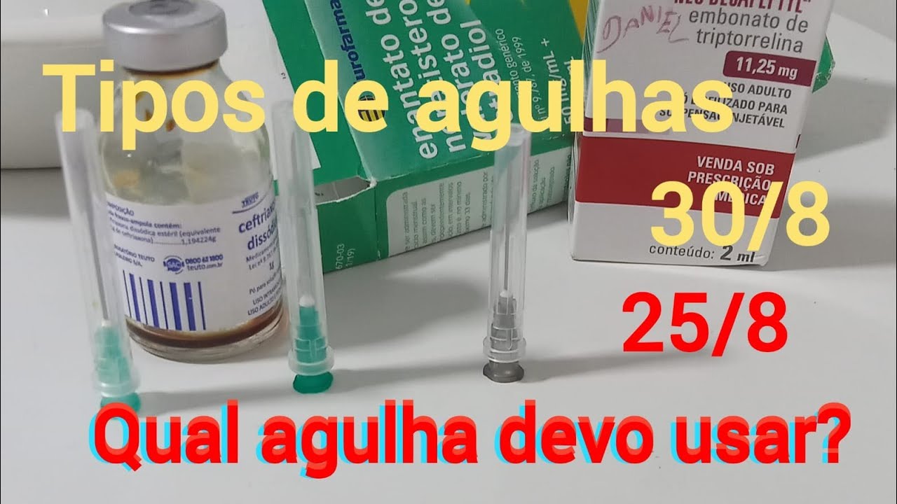 Os tipos de agulhas; qual agulha devo usar para aplicar injeçao? - YouTube