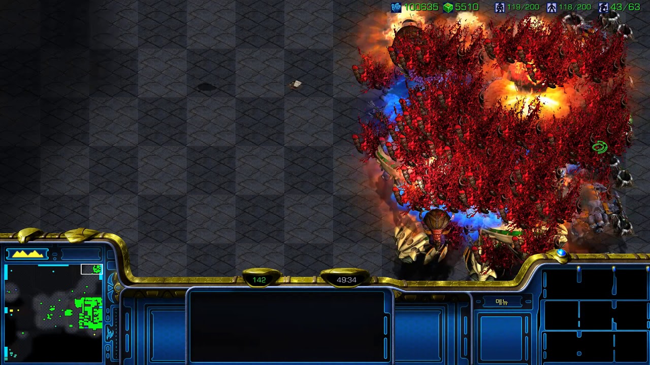 스타크래프트 리마스터 공중유닛 풀옵 핵 한방 starcraft nuclear - YouTube