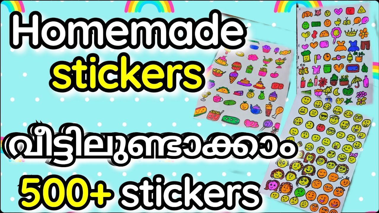 500 Homemade sticker!😱biggest handmade sticker,diy sticker cute ...