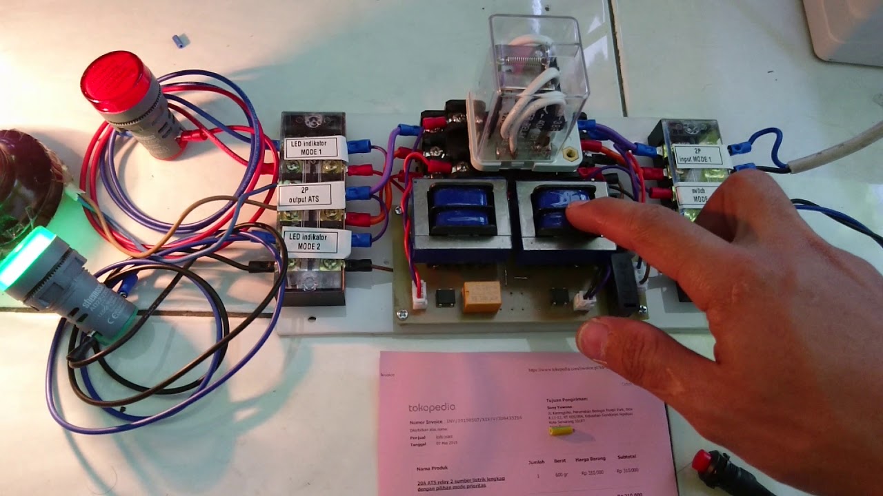 20A ATS relay 2 sumber listrik lengkap dengan pilihan mode prioritas ...