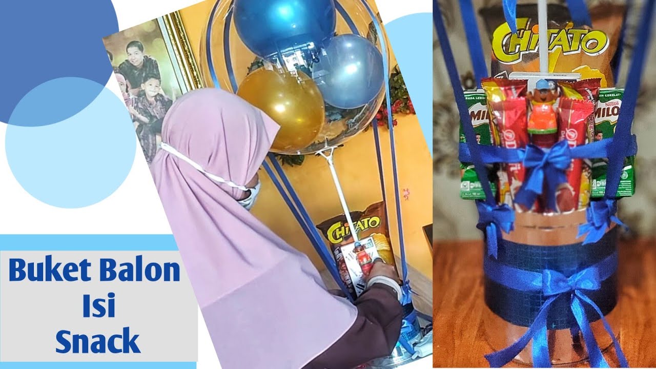 Buket Balon Isi Snack / Balloon Bouquet - YouTube