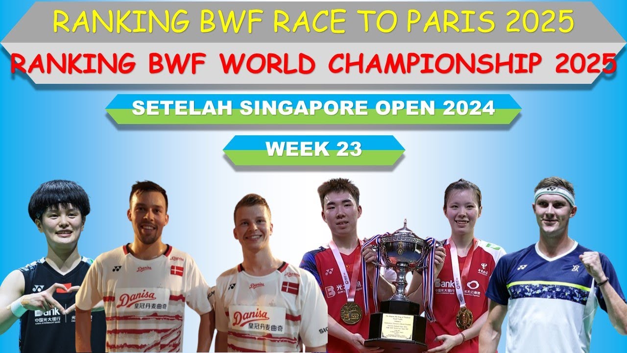 Ranking BWF Race To Paris 2025 │ Ranking BWF World Championship 2025 │ Setelah Singapore Open ...