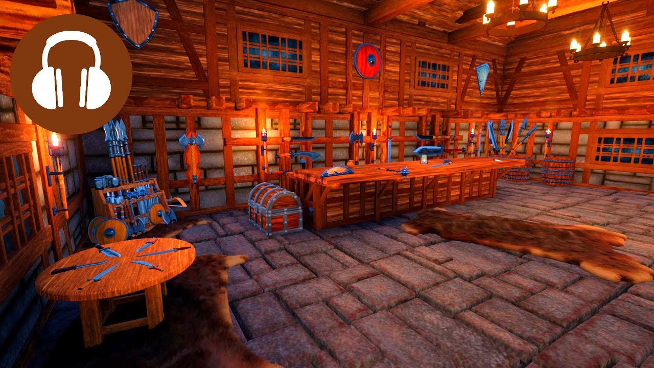 Swords and Shields 🎧 Tranquil MEDIEVAL Weapons Shop AMBIENCE | Market ...