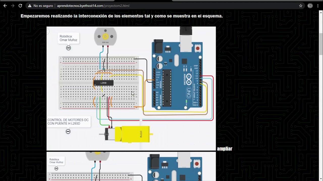 Control de Motores DC Con Arduino y L293D - YouTube