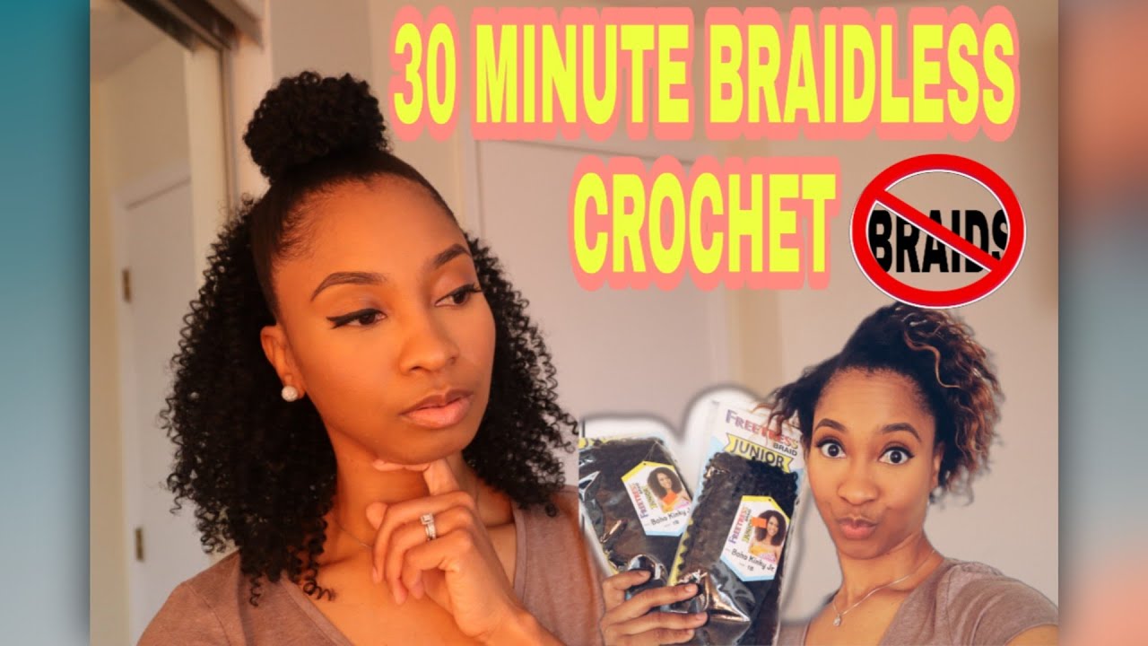 30 MINUTE BRAIDLESS CROCHET STYLE| SUPER EASY AND BEGINNER FRIENDLY ...