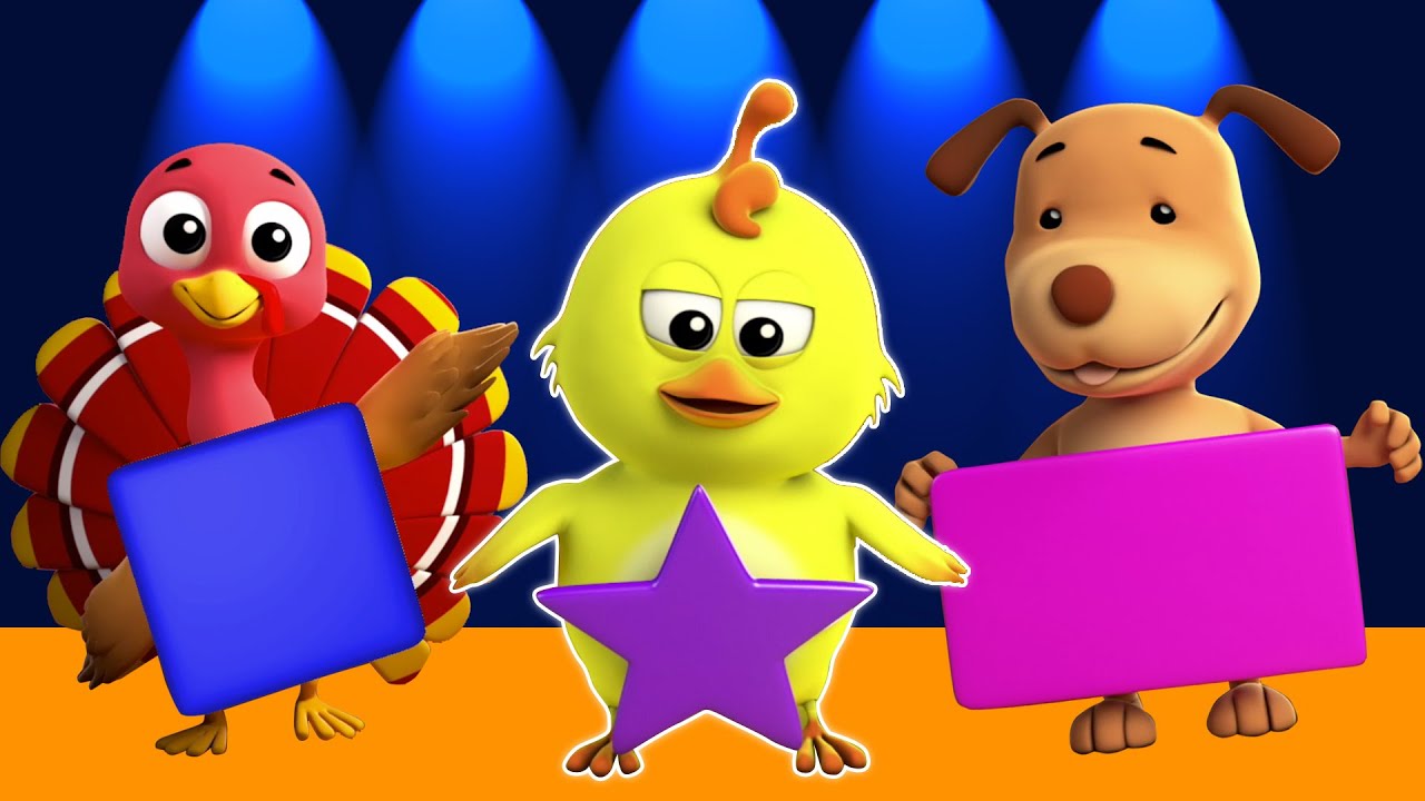 Forme morceau | Cartoon 3D pour les enfants | vidéo éducatif | Apprenez ...