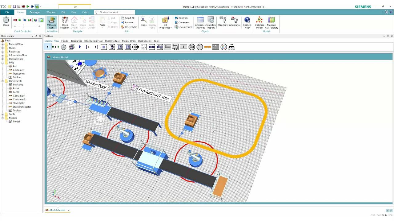Tecnomatix Tutorial - How to model a simple AGV System - YouTube