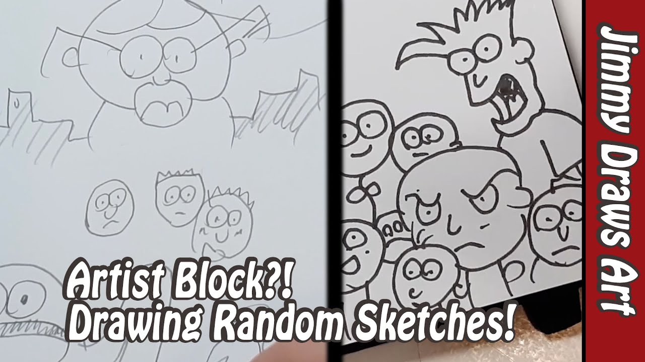 Artistic Depression and Creative Block: Drawing Random Sketches! - YouTube