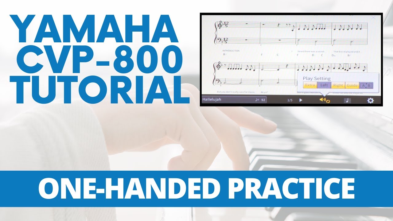 Yamaha CVP-800 Tutorial Series | Enable One-Handed Practice Settings | Popplers Music - YouTube