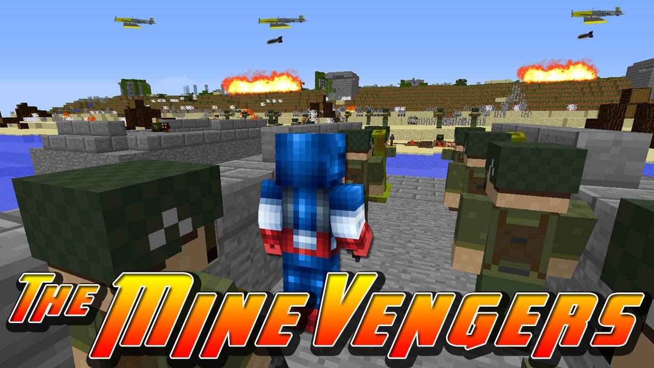 Minecraft MineVengers - WORLD WAR II, CAP'S NIGHTMARE!!!! - YouTube