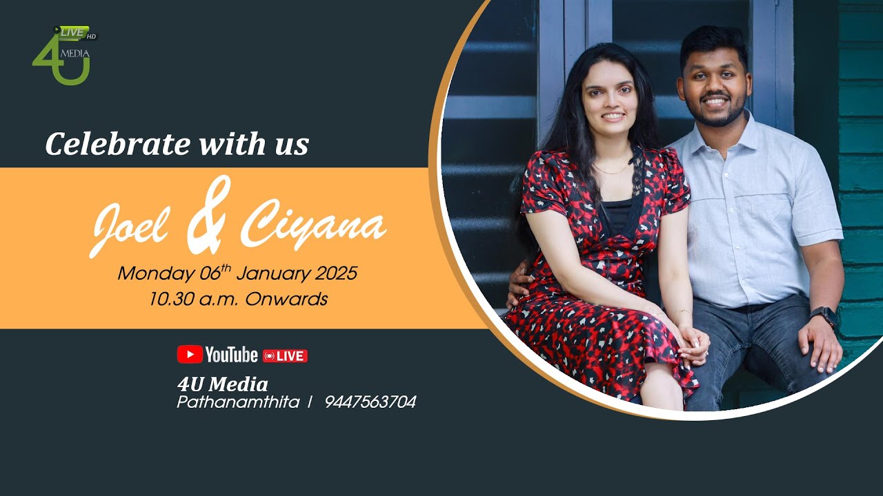 Joel & Ciyana Wedding Day YouTube Live Streaming - YouTube