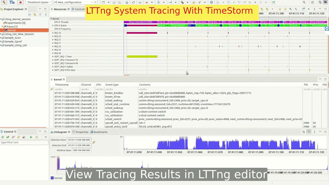 LTTng System Tracing with TimeStorm - YouTube