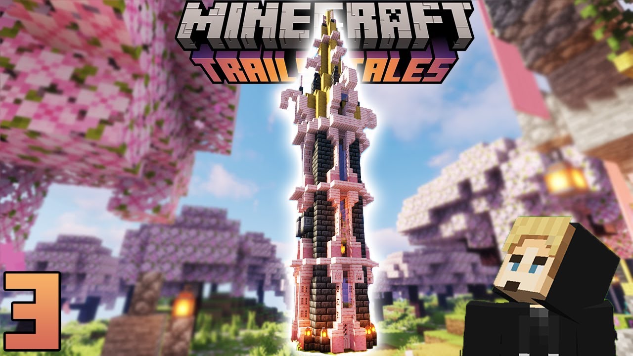 Cherry Tower 1.20! Minecraft Survival Ep. 3 - YouTube