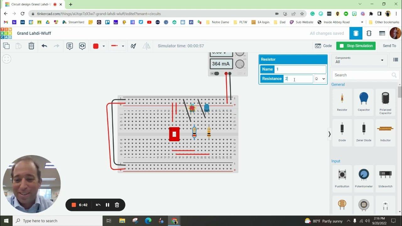 Resistors and LEDs in TinkerCad - YouTube