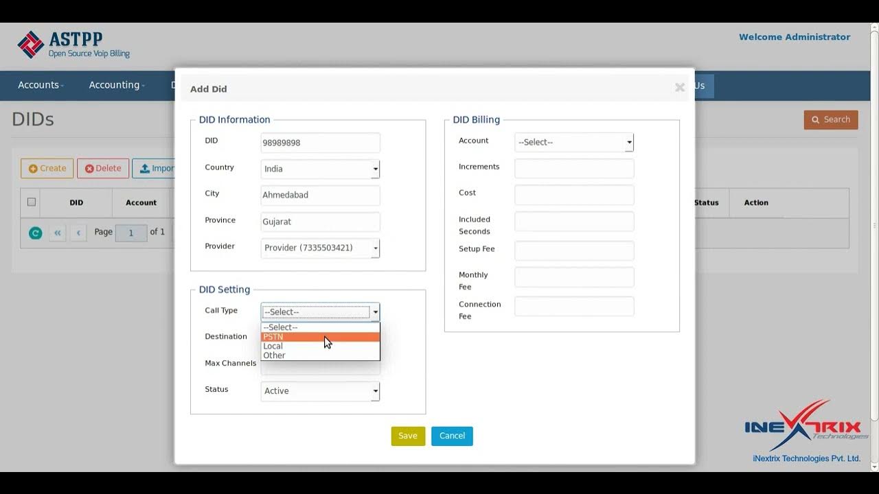 ASTPP 3 Tutorial how to create DID in ASTPP - YouTube