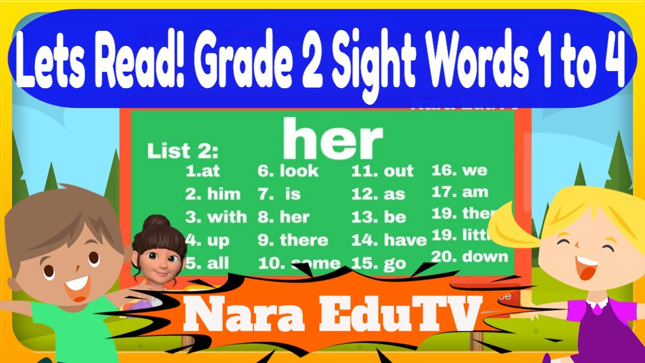 Let's Read Grade 2 Sight Words - Lists 1 to 4 | Learn with Ms. Magie & Robby the Robot | Nara ...