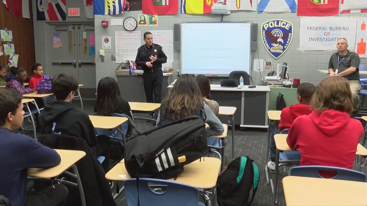 Police detectives teach criminal justice to students at Guilford High ...