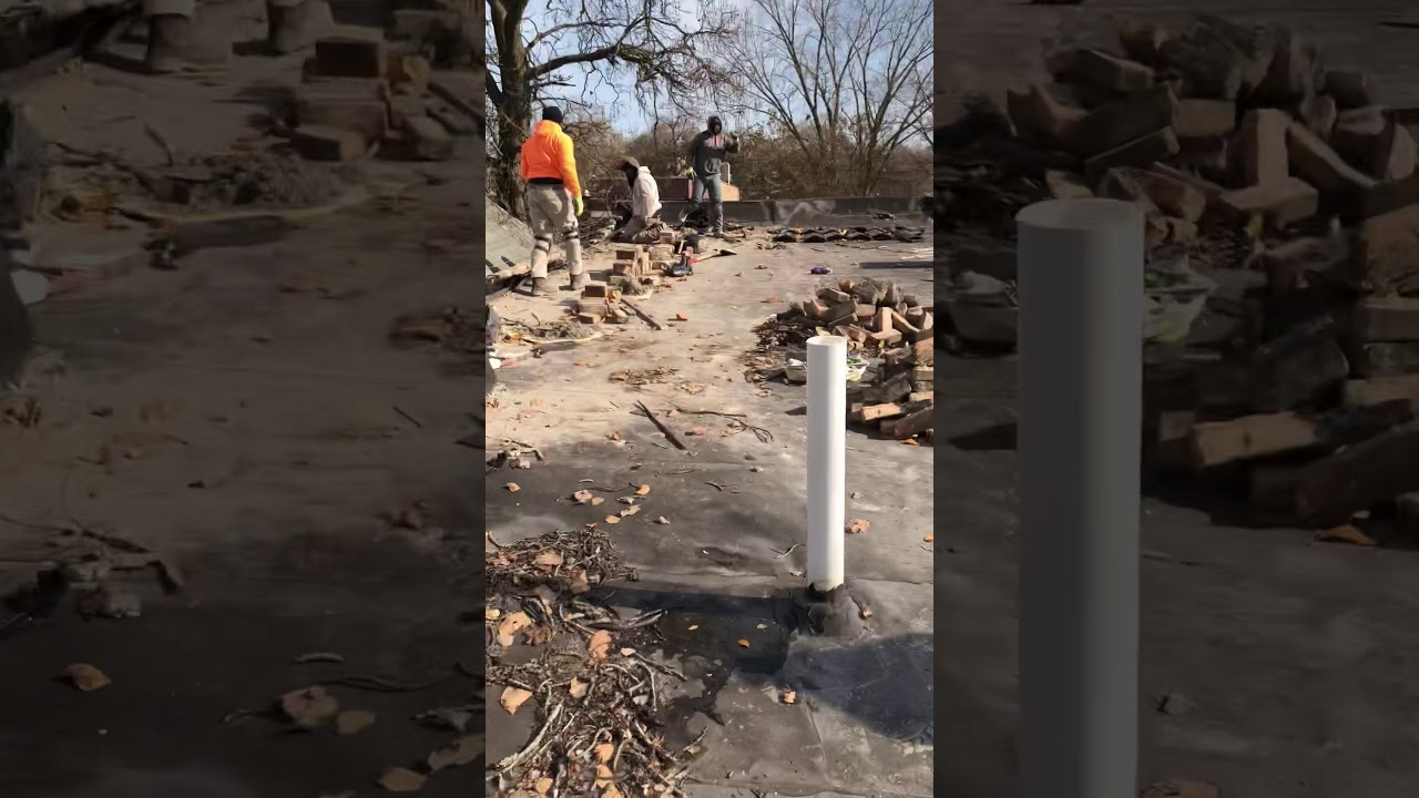 Parapet Wall Rebuild that had Collapsed. - YouTube