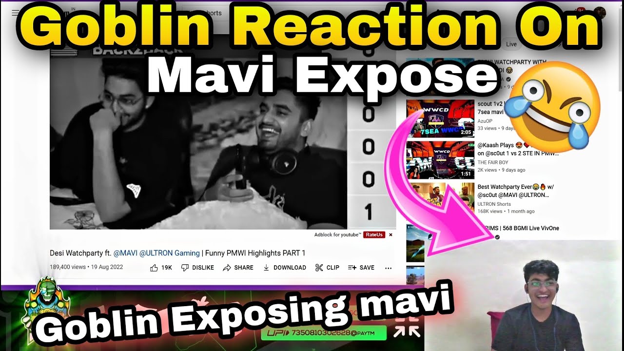 GOBLIN REACTION MAVI EXPOSED LIVE 😂🤣 | GOBLIN FUNNY REACTION 😁😆 #soul # ...