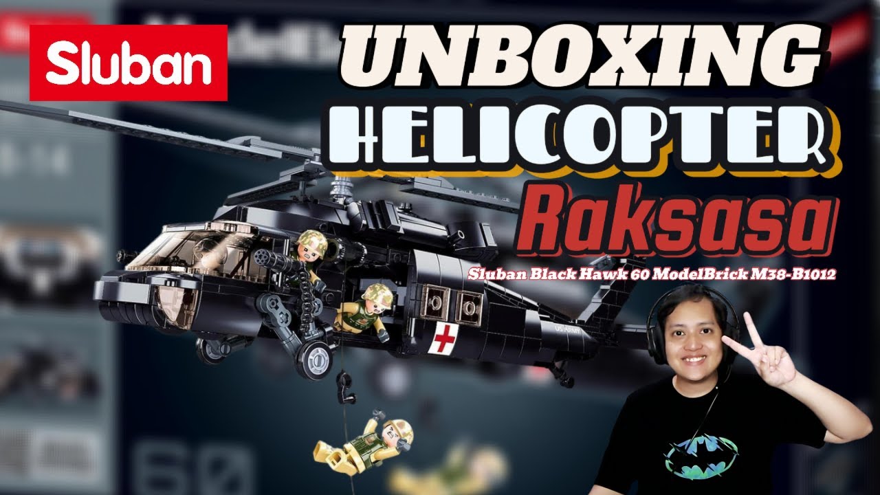 UNBOXING SLUBAN MODELBRICKS: HELIKOPTER TEMPUR US ARMY! - Sluban Black Hawk 60 ModelBrick M38 ...
