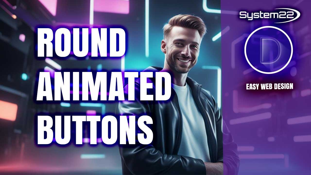 Divi Theme Create Round Buttons With Animation On Hover Effect No