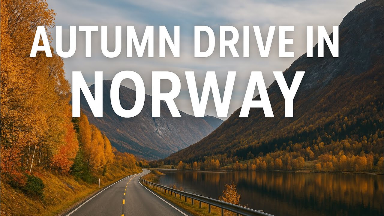 🍂Autumn Road in Norway | Beautiful Drive by the Lake and Mountains🍁 ...