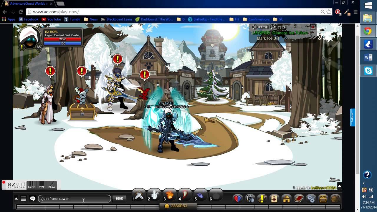 AQW: Fastest Way to Get Glacera Ice Tokens *Cryomancer Class* - YouTube
